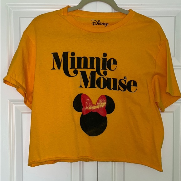 Disney | Tops | Disney Yellow Minnie Mouse Short Sleeve Tee | Poshmark